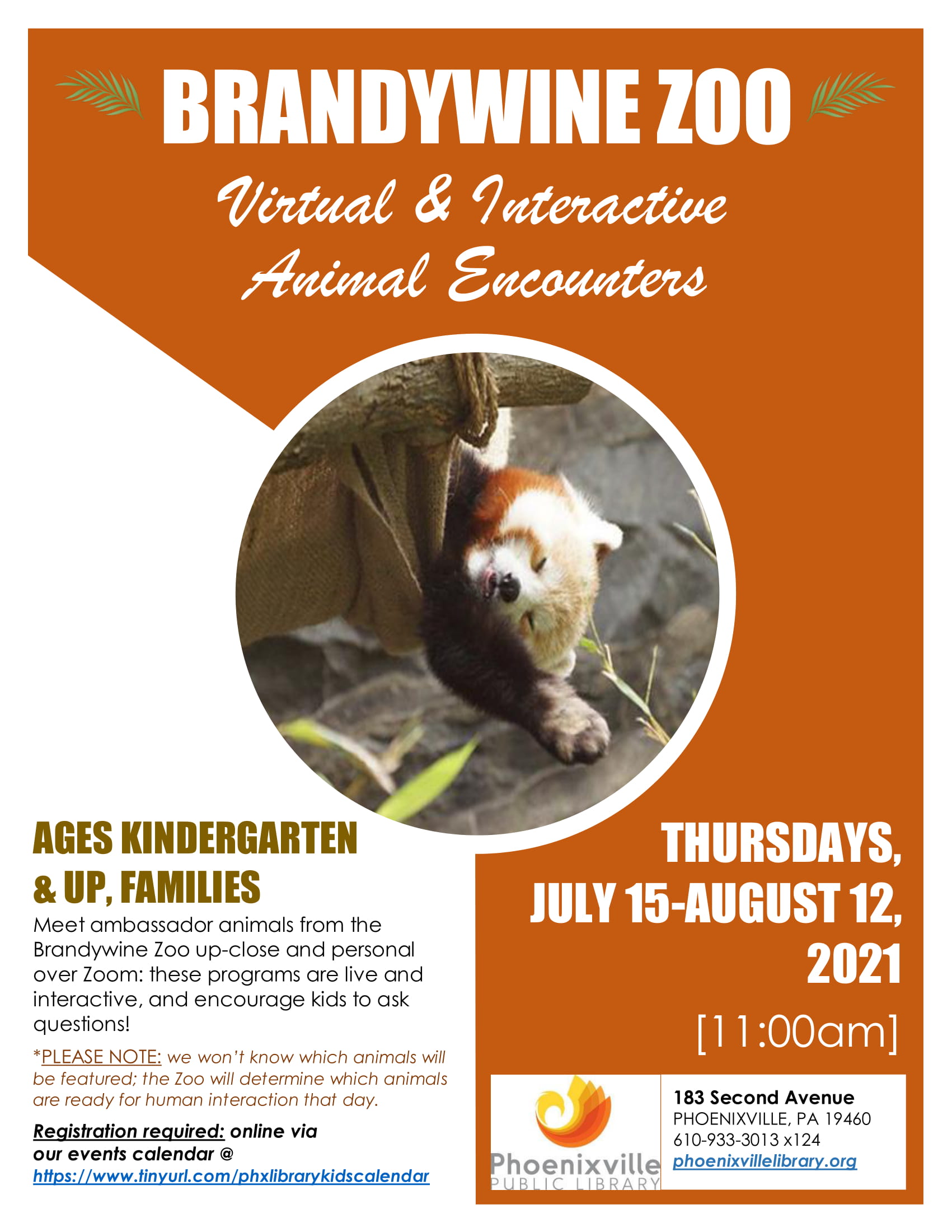LIVE ON ZOOM: Brandywine Zoo presents Virtual Interactive Animal Encounters